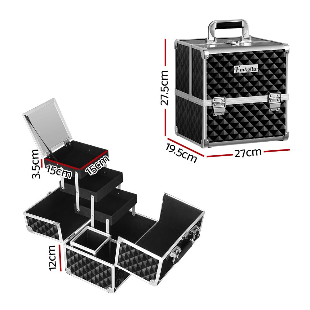 Embellir Makeup Case Beauty Organiser Bag Travel Large Cosmetic Storag