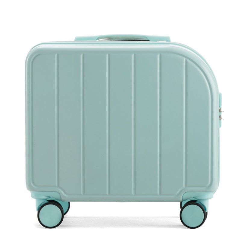 Light Blue Compact 18-Inch Carry-On Suitcase | Lightweight ABS Hardsid